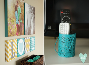 Gray, Teal and Yellow Color Scheme Decor Inspiration