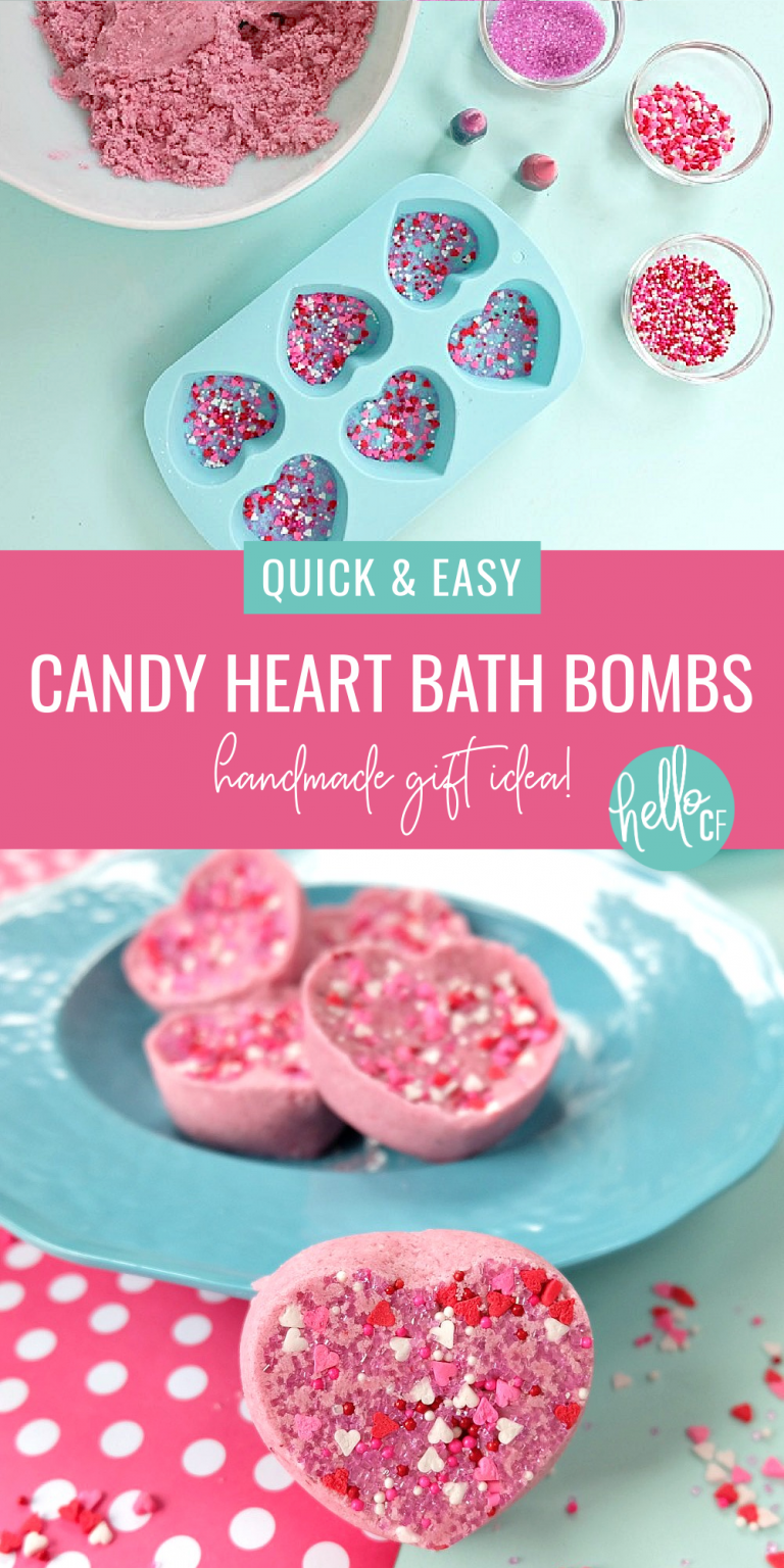 Easy DIY Candy Heart Bath Bombs- Hello Creative Family