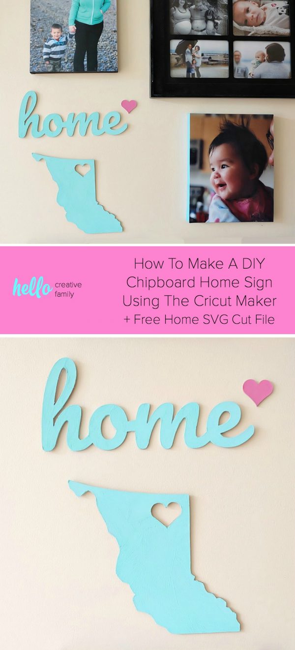 How To Make A DIY Chipboard or Basswood Home Sign Using The Cricut ...