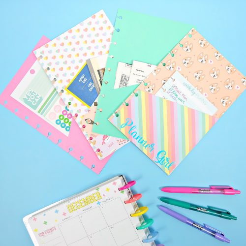Free Pocket Planner Folder Cut File + 15 Planner Themed SVGs