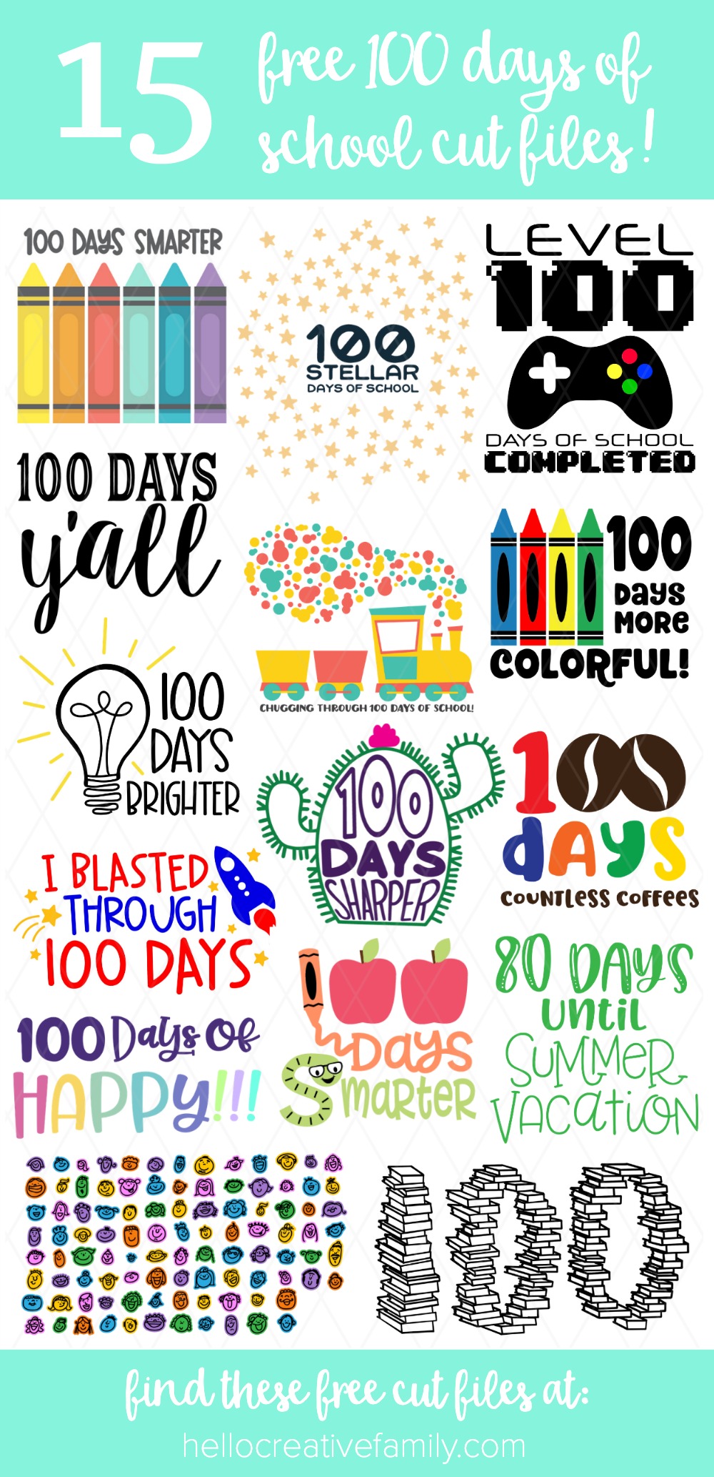 14 Free 100 Day of School Printables + Tons of Activities and Ideas