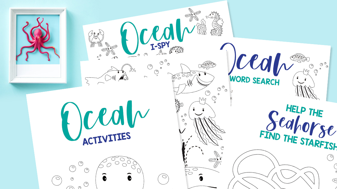Free Ocean Printable- 5 Activity Pages For Kids - Hello Creative Family
