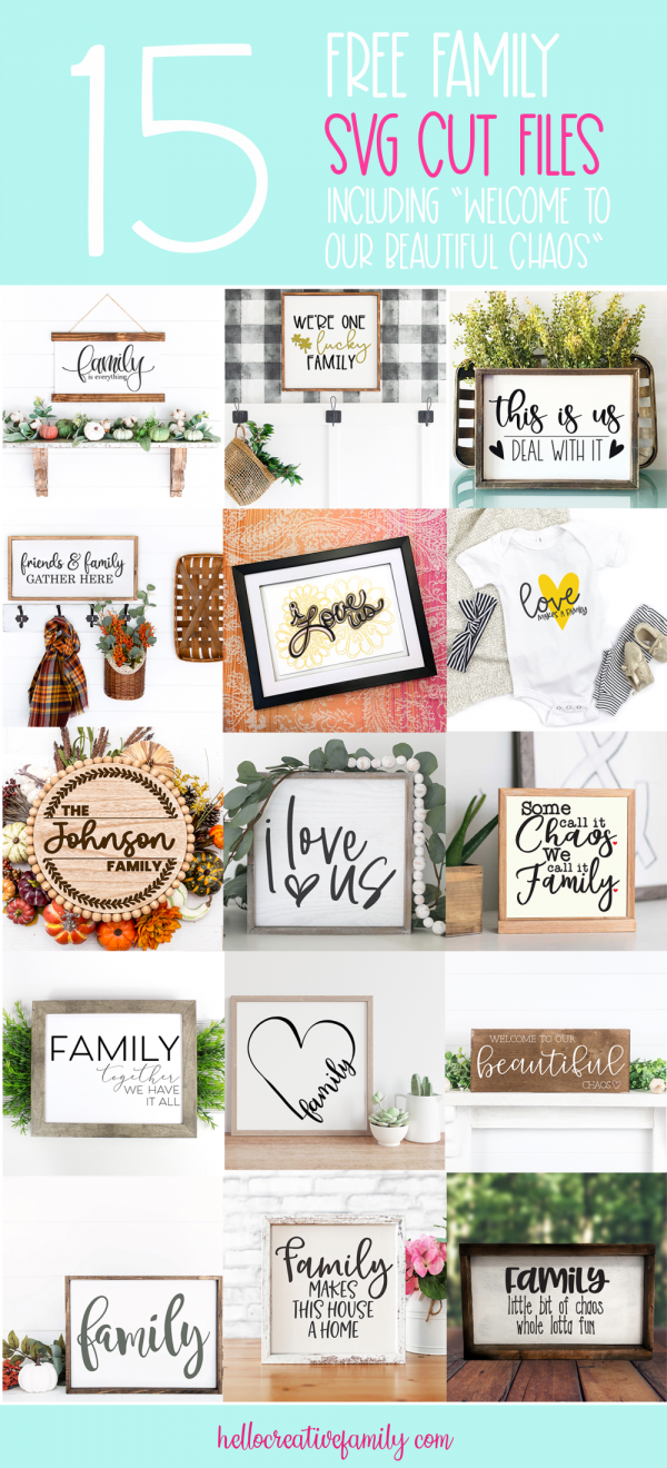 15 Free Family Themed SVG Files Including Beautiful Chaos
