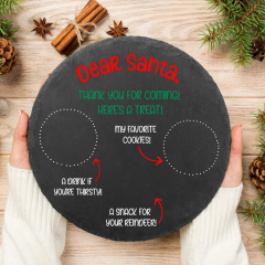 DIY Santa Snack Plate Cricut Craft with Free Cut File