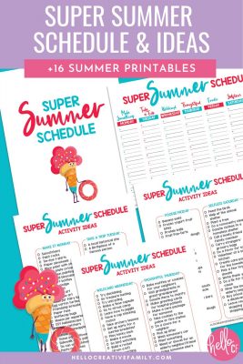 16 Free Summer Printables Including Super Summer Schedule