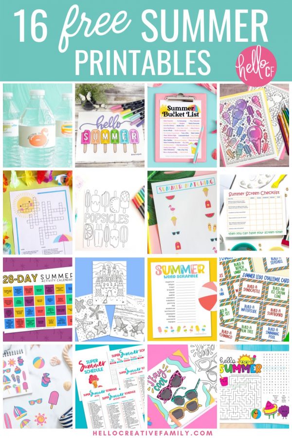 16 Free Summer Printables Including Super Summer Schedule