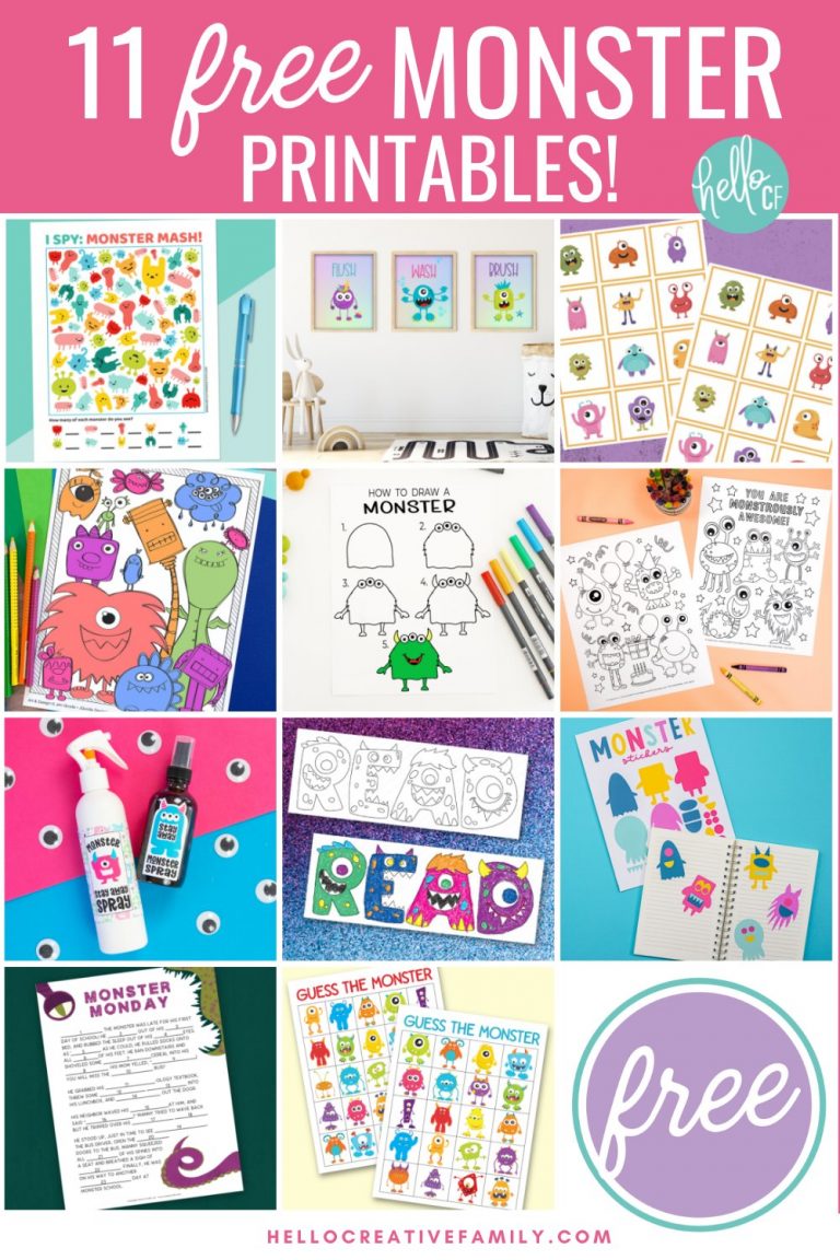 Monster Bathroom Signs + 11 Free Monster Printables