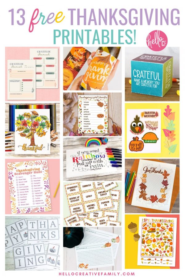 Free Gratitude Journal Printable + 13 Thanksgiving Printables