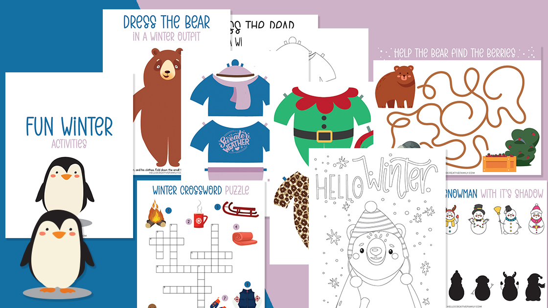 10 Free Printable Snow Day Activities - Hello Creative Family