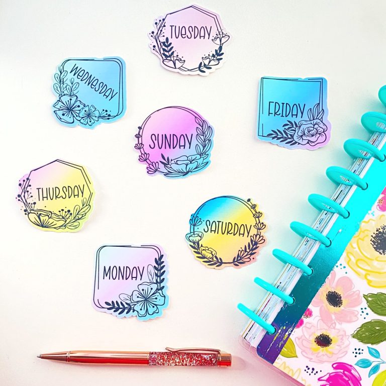 8 Free Flower Printables Including Days Of The Week Flower Stickers
