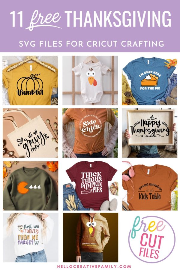 Free Thankful SVG + 11 Thanksgiving Cut Files - Hello Creative Family