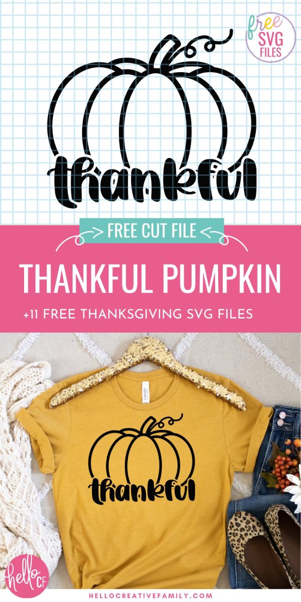 Free Thankful SVG + 11 Thanksgiving Cut Files - Hello Creative Family
