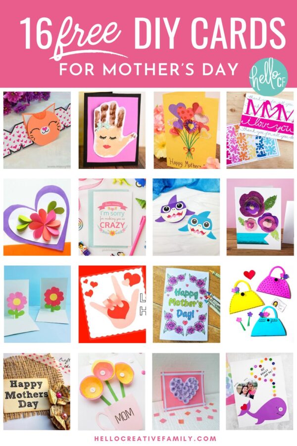 16 DIY Mothers Day Cards - Hello Creative Family