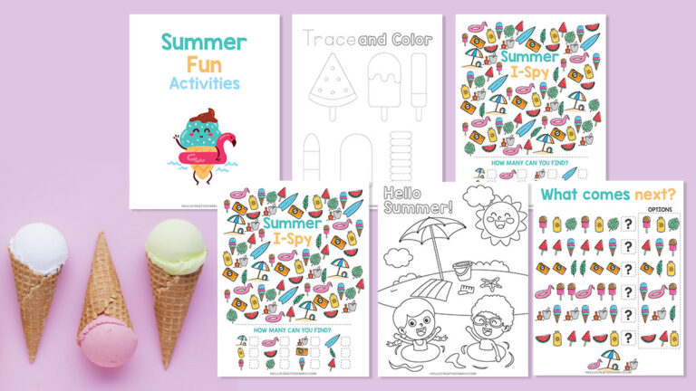Free Fun Summer Activity Sheets to Keep Kids Busy - Hello Creative Family